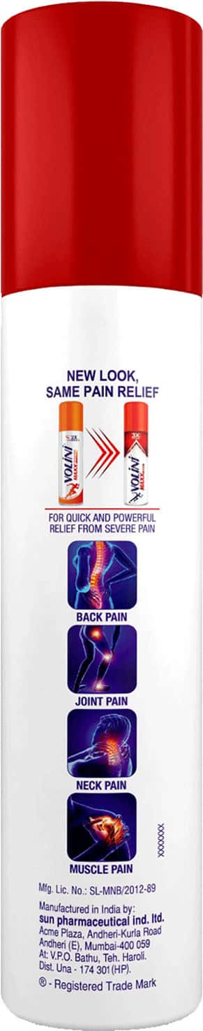 Buy VOLINI MAXX PAIN RELIEF SPRAY BOTTLE OF 55 G Online & Get Upto 60% ...