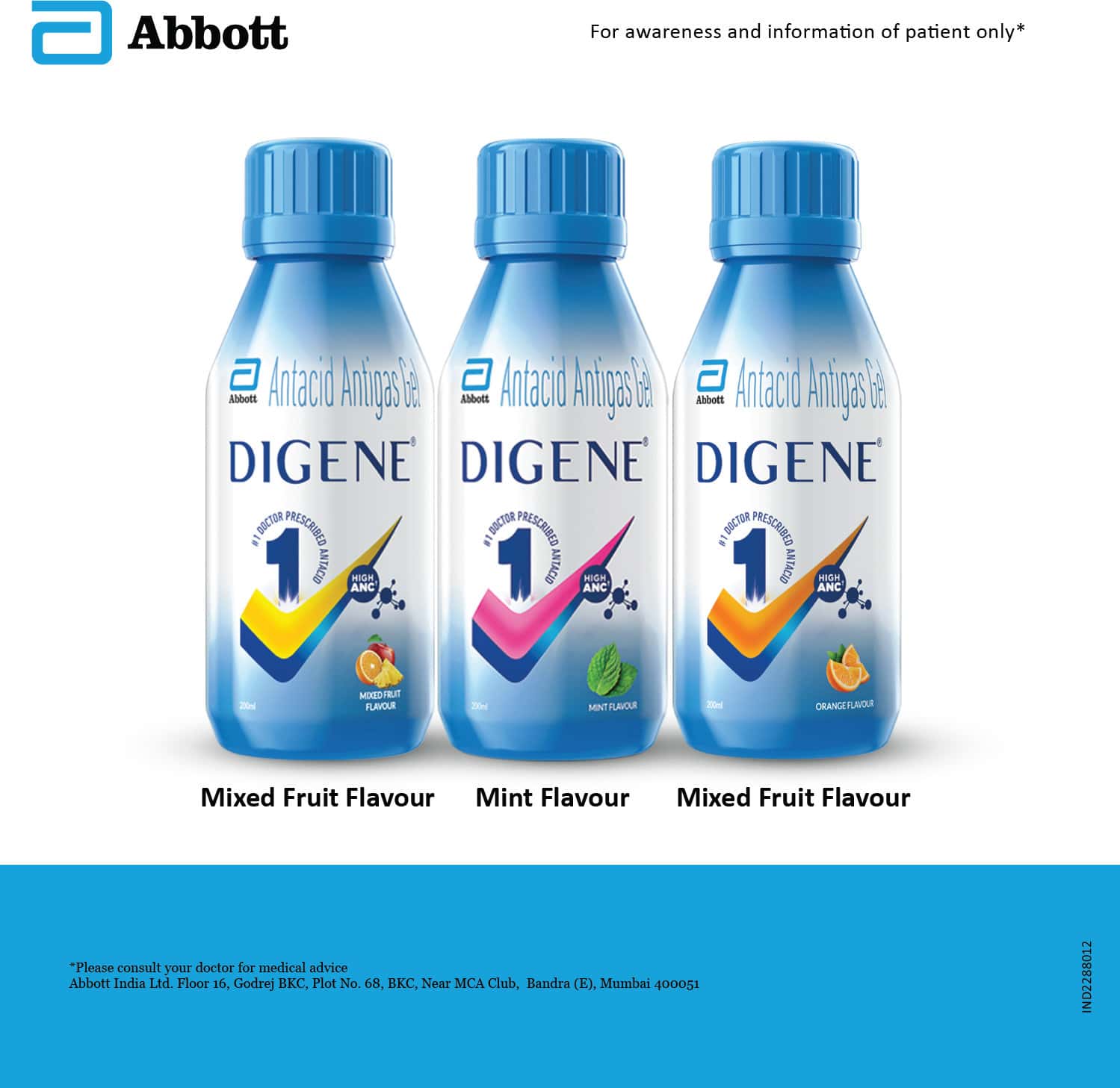 Buy DIGENE GEL ACIDITY & GAS RELIEF - 200ML MIXED FRUIT FLAVOUR SUGAR ...