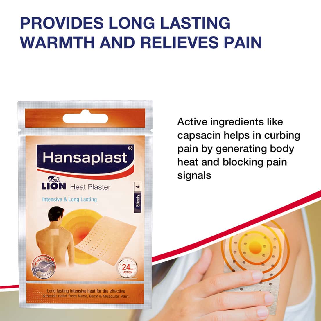 Buy HANSAPLAST LION HEAT PLASTER PACKET OF 4 Online & Get Upto 60% OFF ...