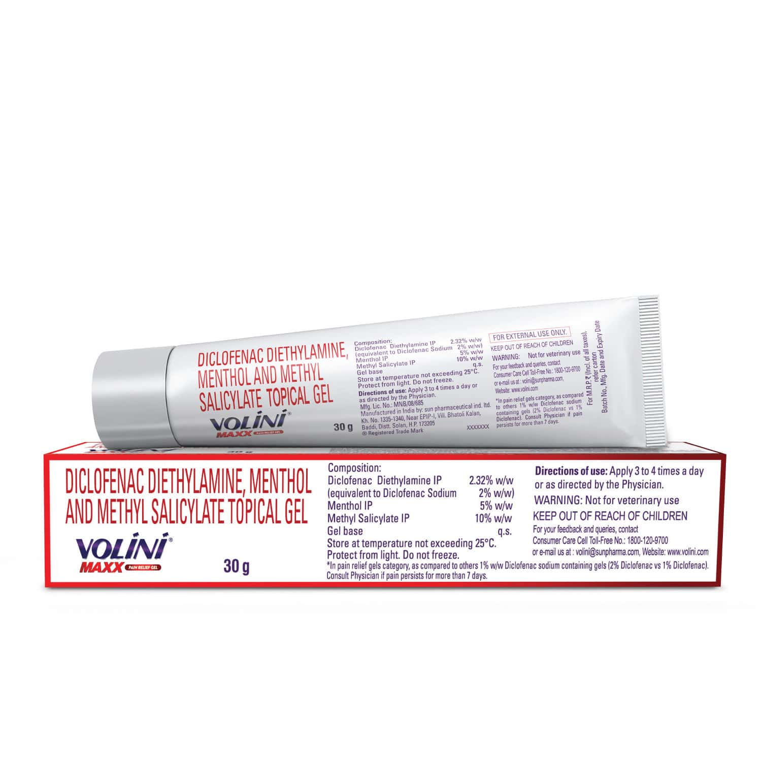 Buy VOLINI MAXX PAIN RELIEF GEL TUBE OF 30 G Online & Get Upto 60% OFF ...