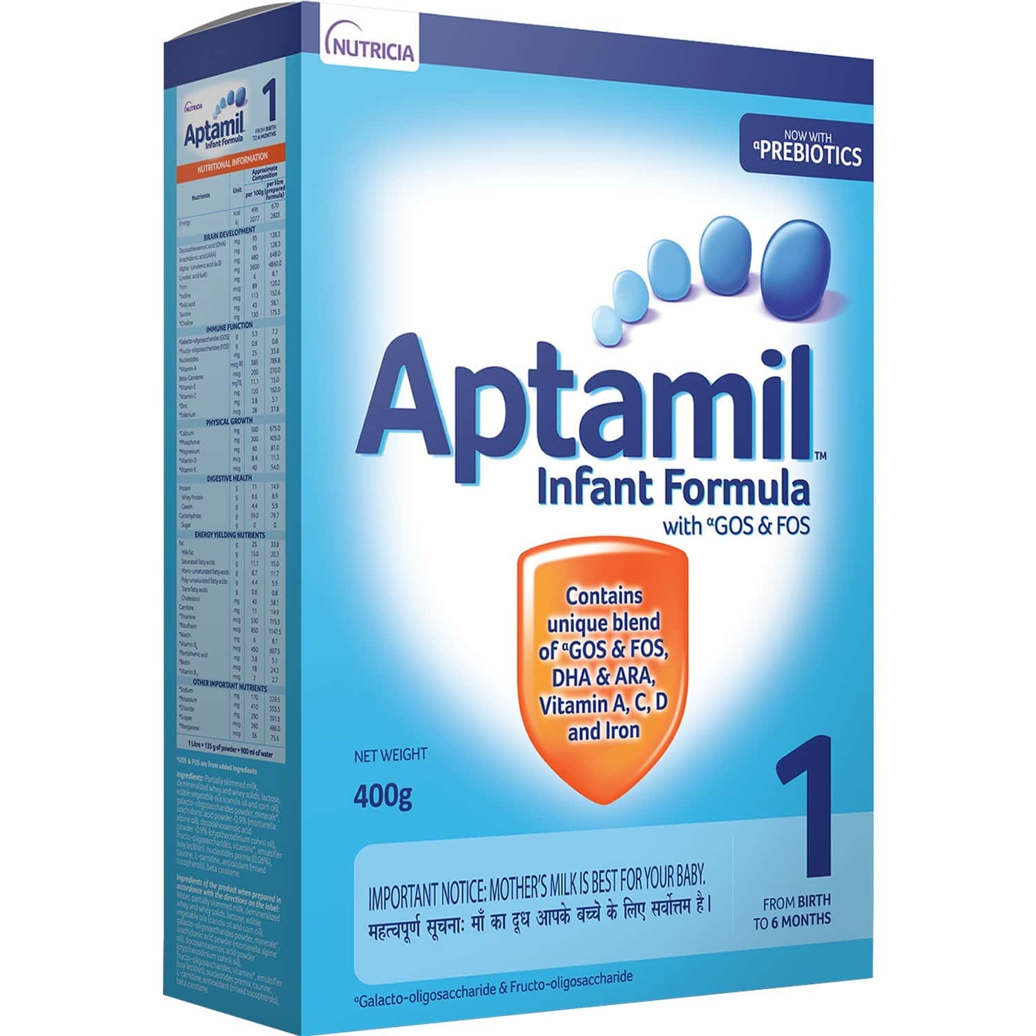 Buy APTAMIL BABY FOOD STAGE 1 INFANT FORMULA BOX OF 400 G Online & Get ...