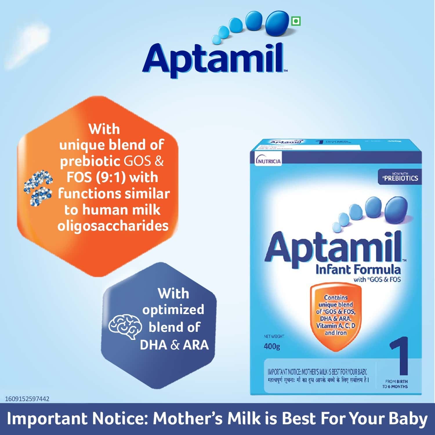 Buy APTAMIL BABY FOOD STAGE 1 INFANT FORMULA BOX OF 400 G Online & Get ...