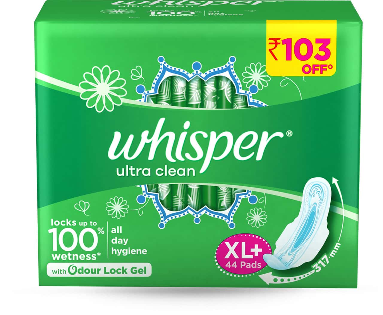 Buy RIO SANITARY PADS FOR WOMEN, COMFORT WEAVE WITH WINGS (XL) - (280MM ...