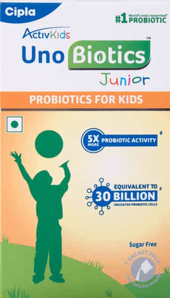 Buy ACTIVKIDS UNO BIOTICS JUNIOR SUGAR FREE SACHET OF 1GM ORAL POWDER ...
