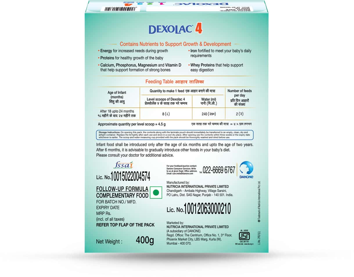 Buy DEXOLAC STAGE 4 FOLLOW-UP INFANT FORMULA (18 - 24 MONTHS) BOX OF ...