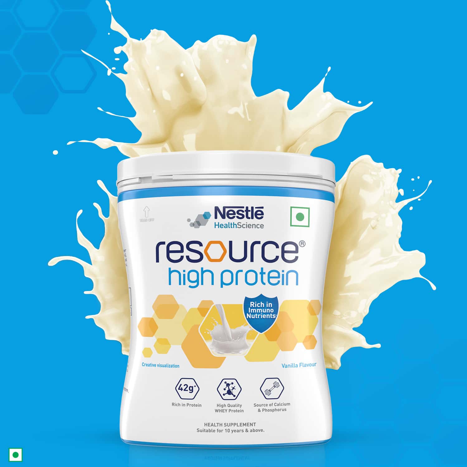 Buy NESTLE RESOURCE HIGH PROTEIN VANILLA FLAVOR 38% OF PROTEIN POWDER ...