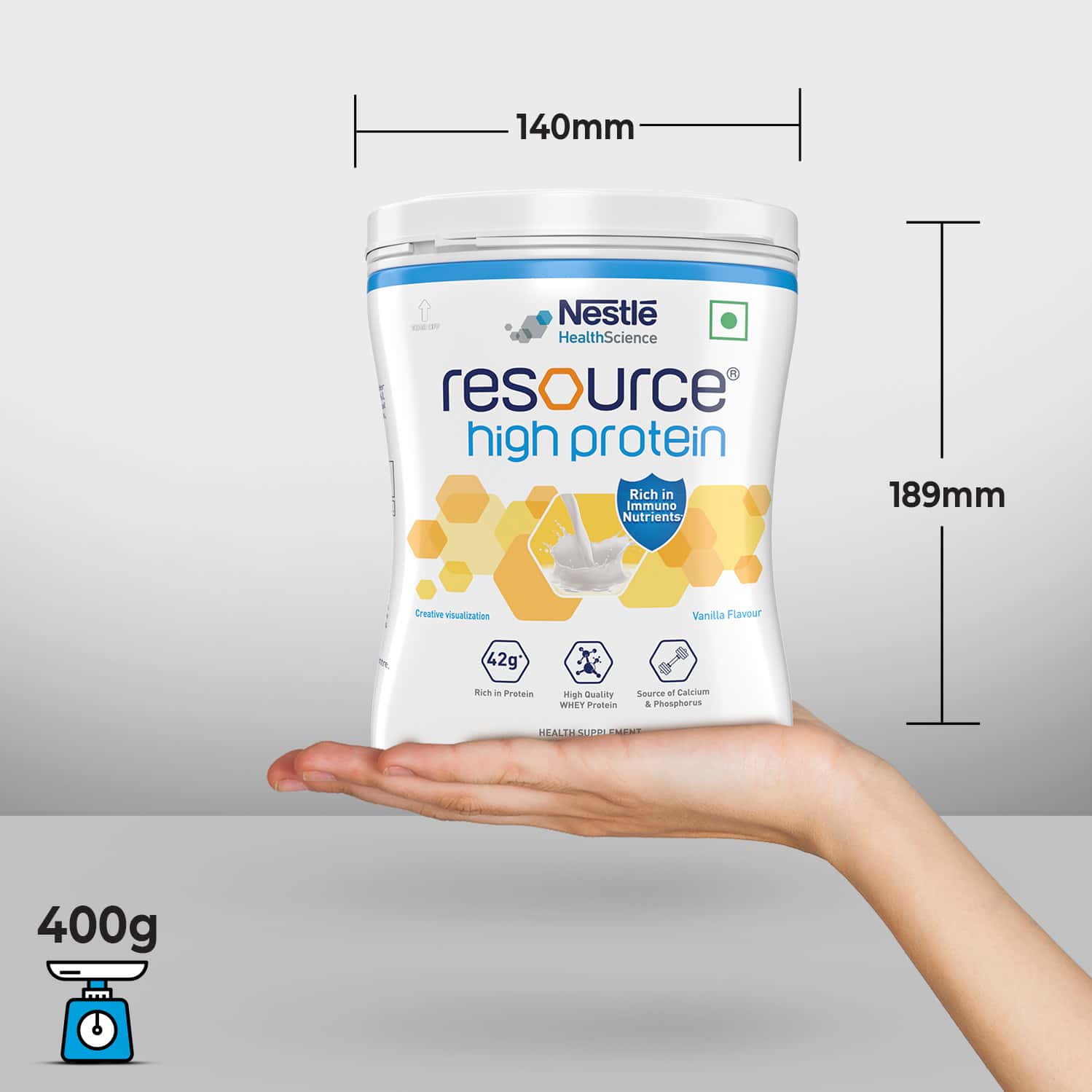 Buy NESTLE RESOURCE HIGH PROTEIN VANILLA FLAVOR 38% OF PROTEIN POWDER ...
