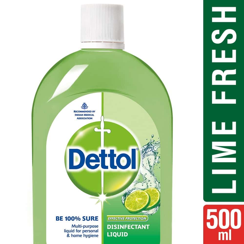 Buy Dettol Multi-Use Lime & Lemon Disinfectant Liquid Bottle Of 500 Ml ...