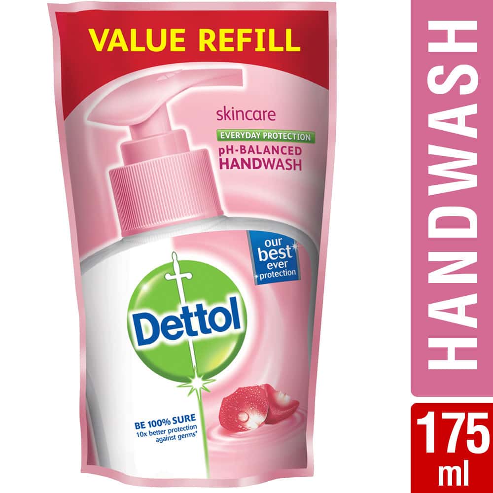Buy Dettol Ph-Balanced Skincare Handwash Packet Of 175 Ml Online at ...