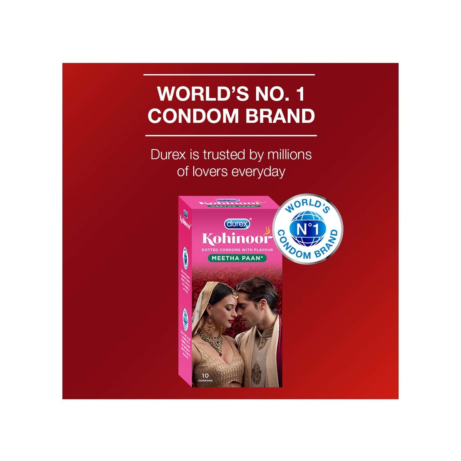Buy DUREX KOHINOOR MEETHA PAN PACKET OF 10 CONDOMS Online Get Upto 60