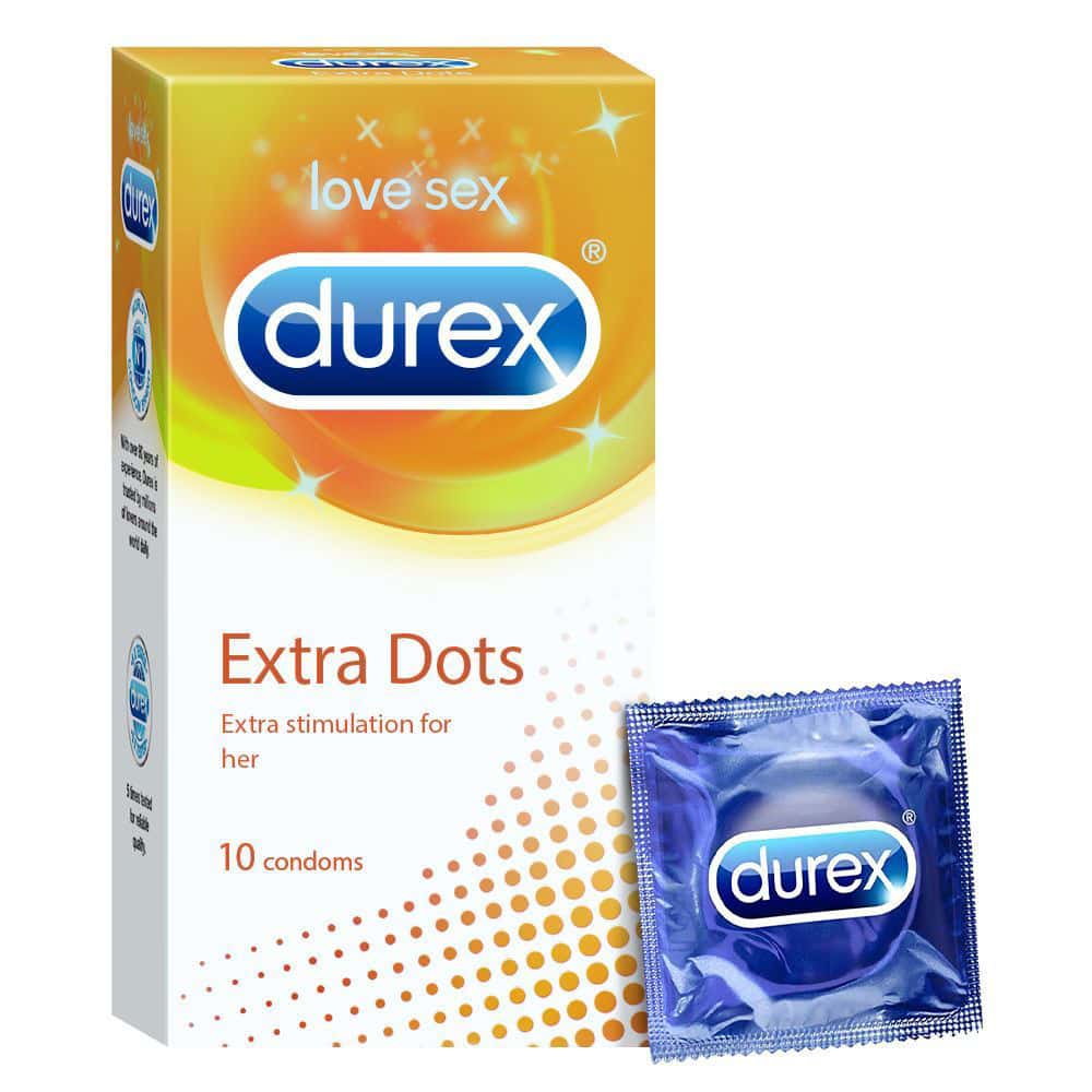 Buy Durex Extra Dots Packet Of 10 Condoms Online & Get Upto 60% OFF at PharmEasy