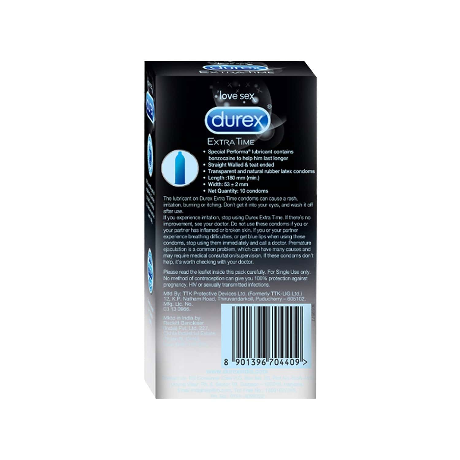 Buy Durex Extra Time Packet Of 10 Condoms Online & Get Upto 60% OFF at ...