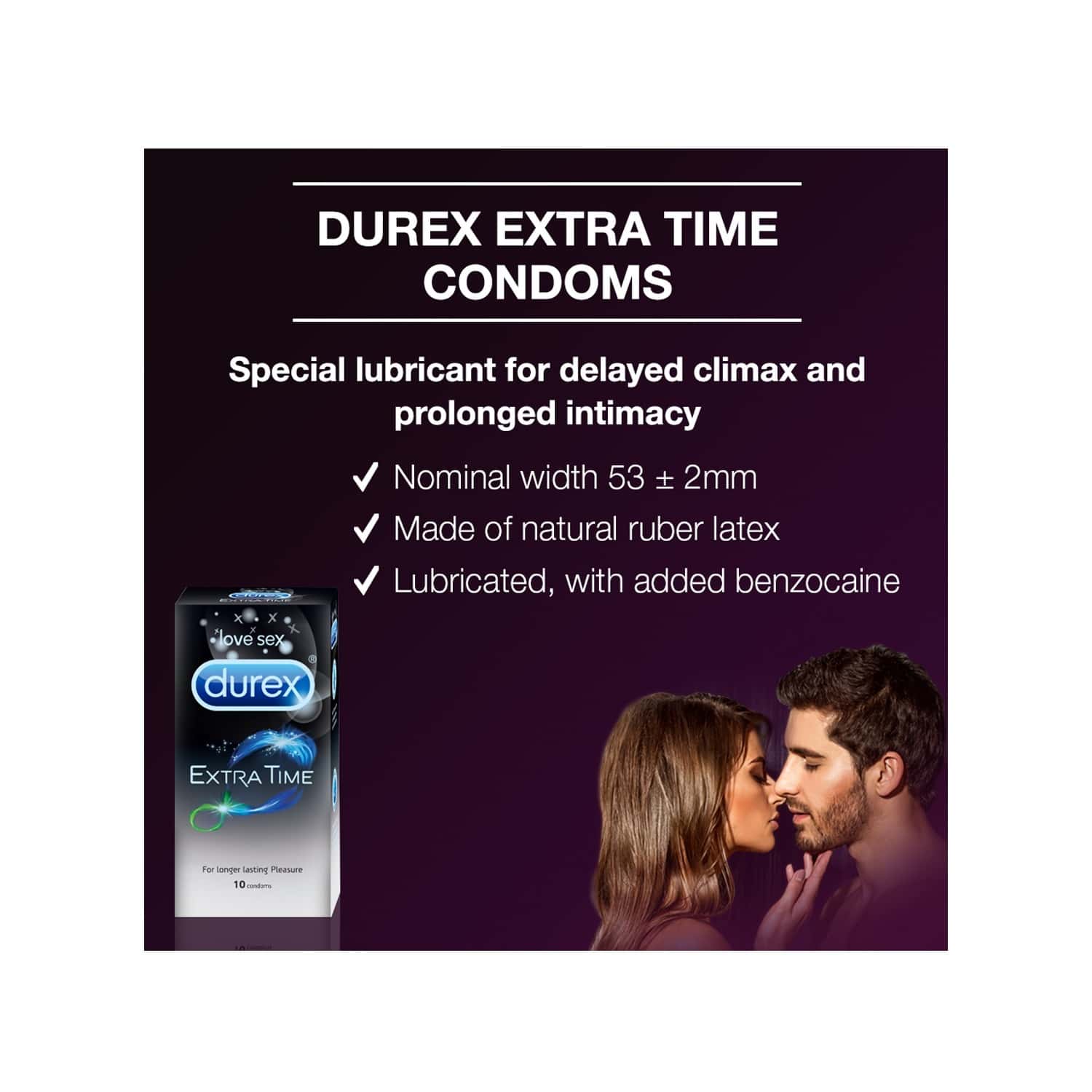Buy Durex Extra Time Packet Of 10 Condoms Online at Flat 18% OFF* | PharmEasy