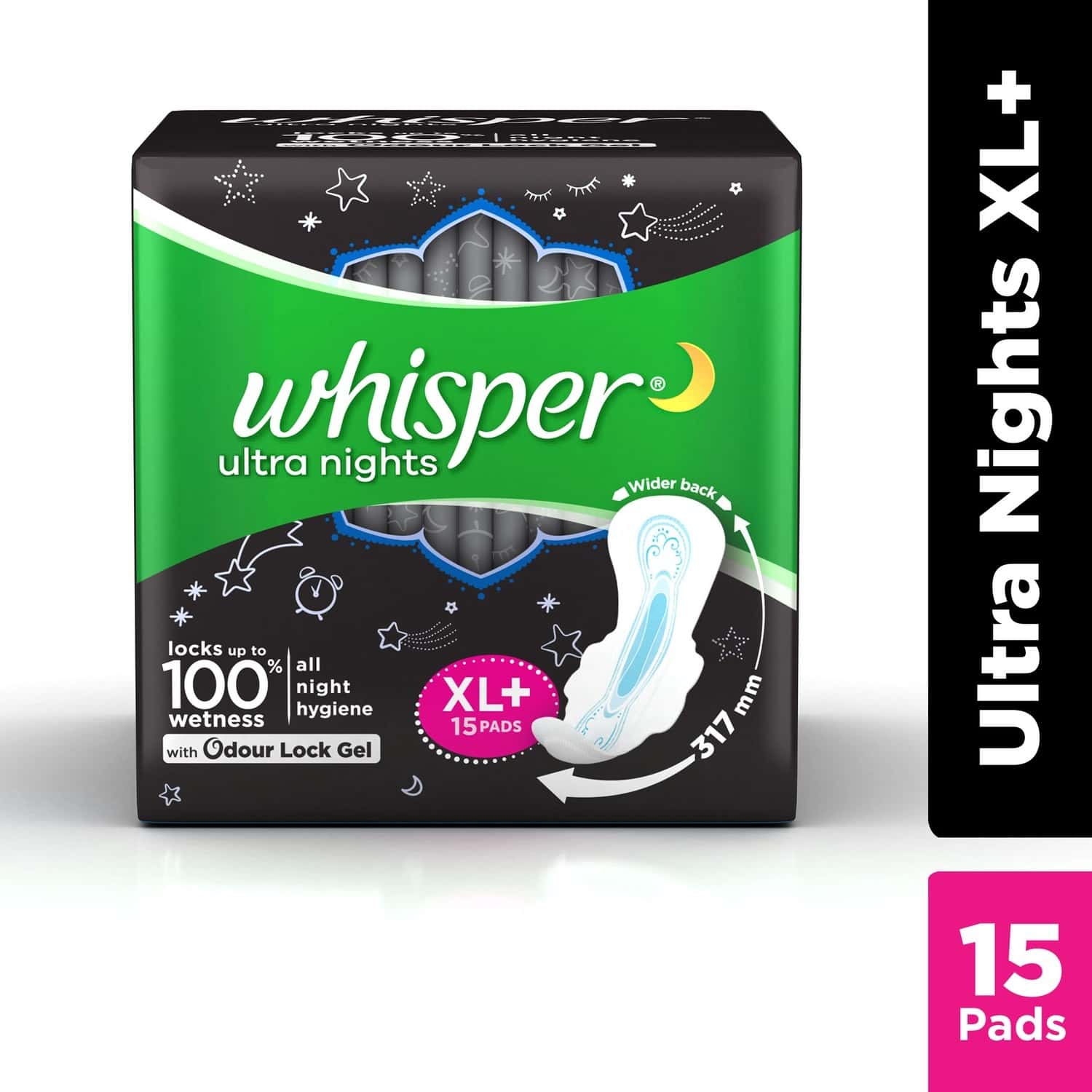 Buy Whisper Ultra Overnight Size Wing Xl Plus Sanitary Pads Packet Of ...