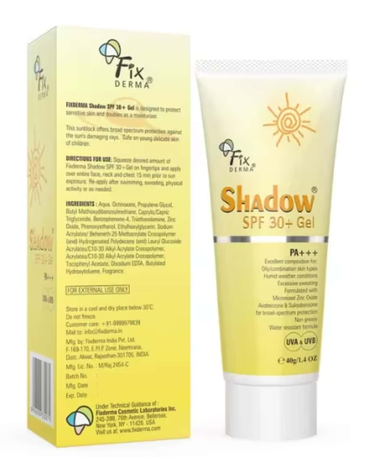 Buy FIXDERMA SHADOW SPF 30 PLUS GEL 40GM Online & Get Upto 60% OFF at ...
