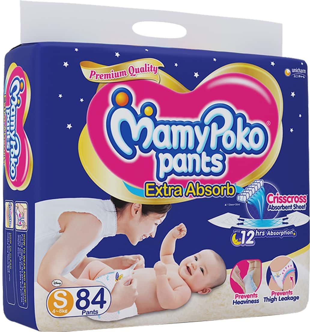 Buy MAMY POKO PANTS EXTRA ABSORB DIAPER - SMALL SIZE, PACK OF 84 ...