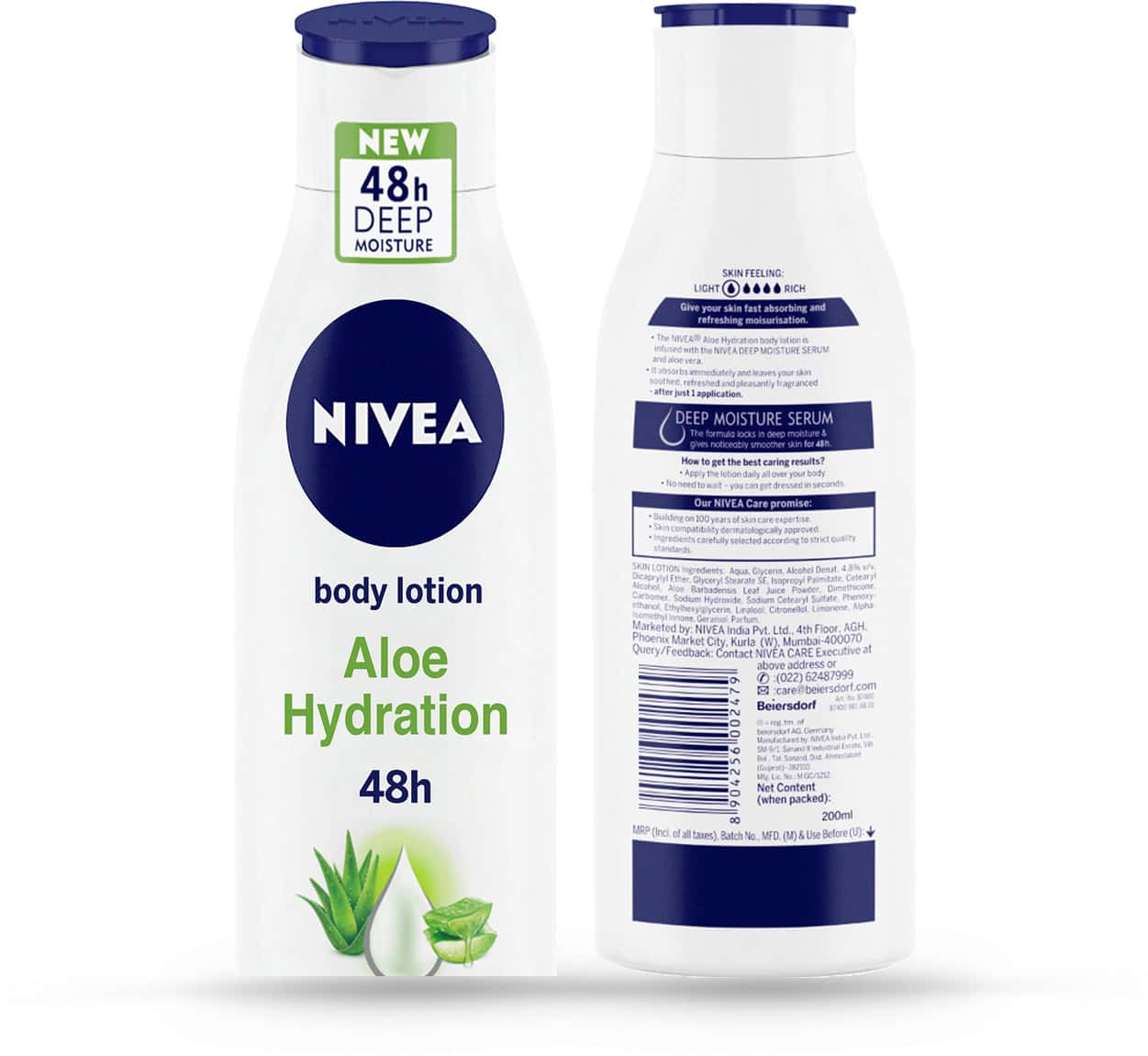 Buy NIVEA ALOE HYDRATION BODY LOTION BOTTLE OF 200 ML Online & Get Upto ...