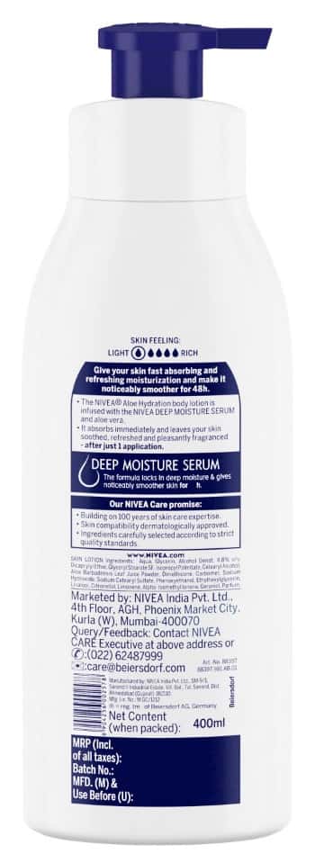 Buy Nivea Aloe Hydration Body Lotion 400 Ml Online & Get Upto 60% OFF ...