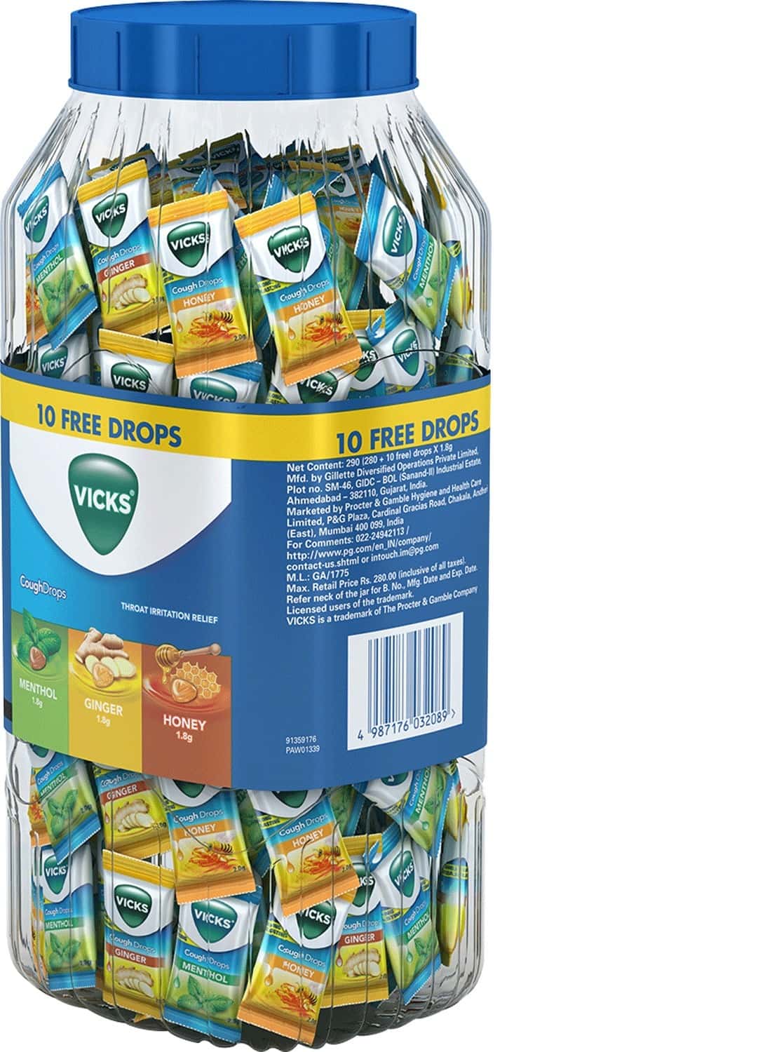 Buy VICKS COUGH DROPS JAR OF 280+ 10 Online & Get Upto 60% OFF at PharmEasy