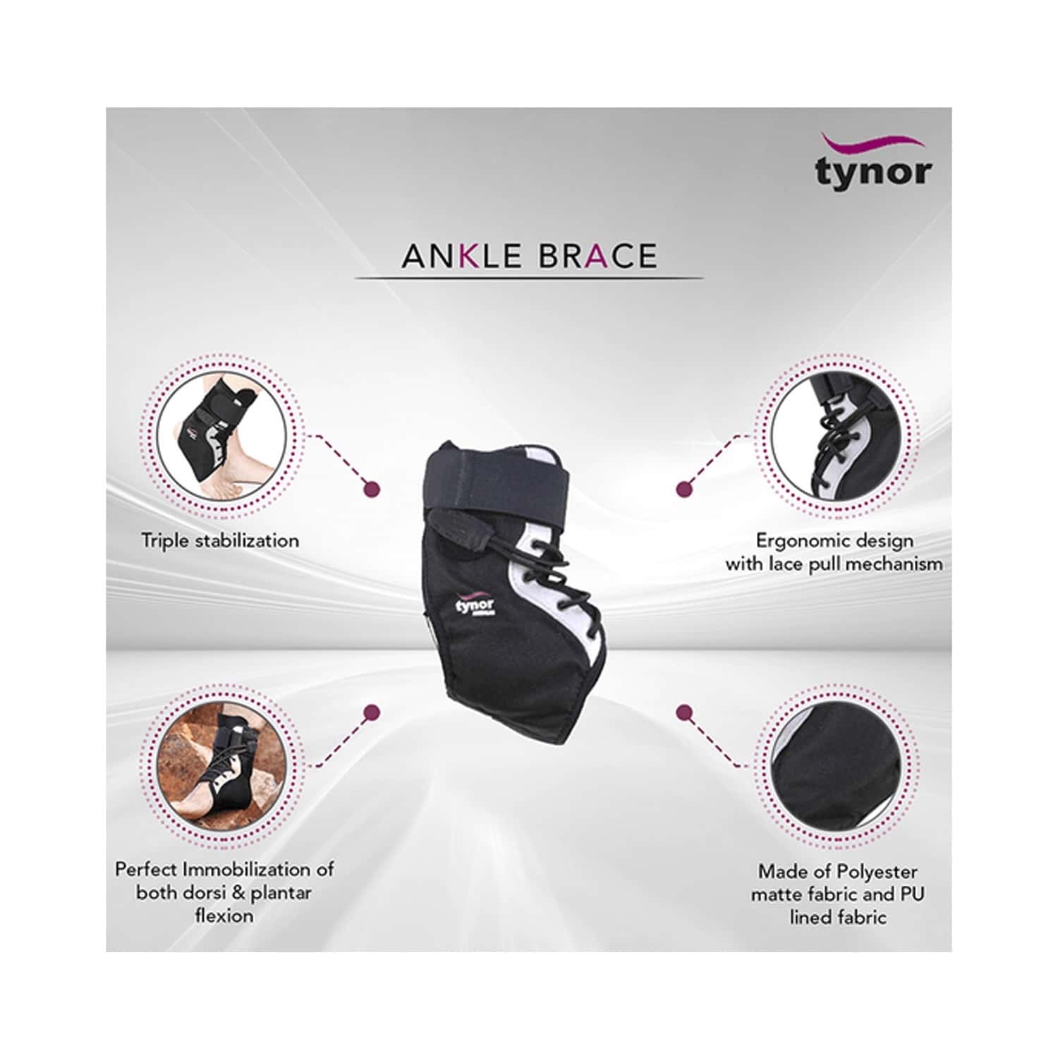 Buy TYNOR ANKLE BRACE LARGE 1'S Online & Get Upto 60% OFF at PharmEasy