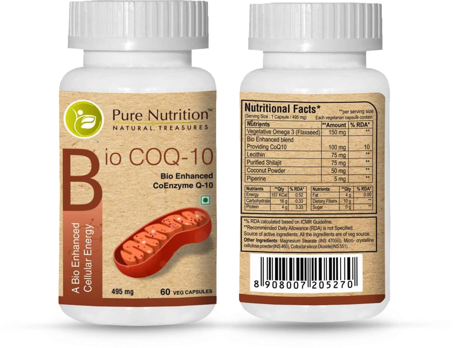 Buy PURE NUTRITION BIO COQ-10 (A BIO ENHANCED CELLULAR ENERGY) - 60 ...