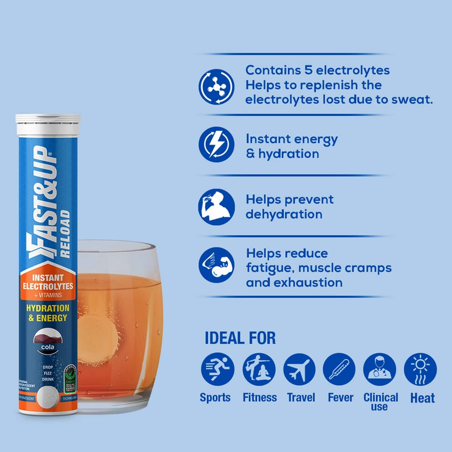 Buy FAST&UP RELOAD HYDRATION & ENERGY DRINK WITH ELECTROLYTES ...