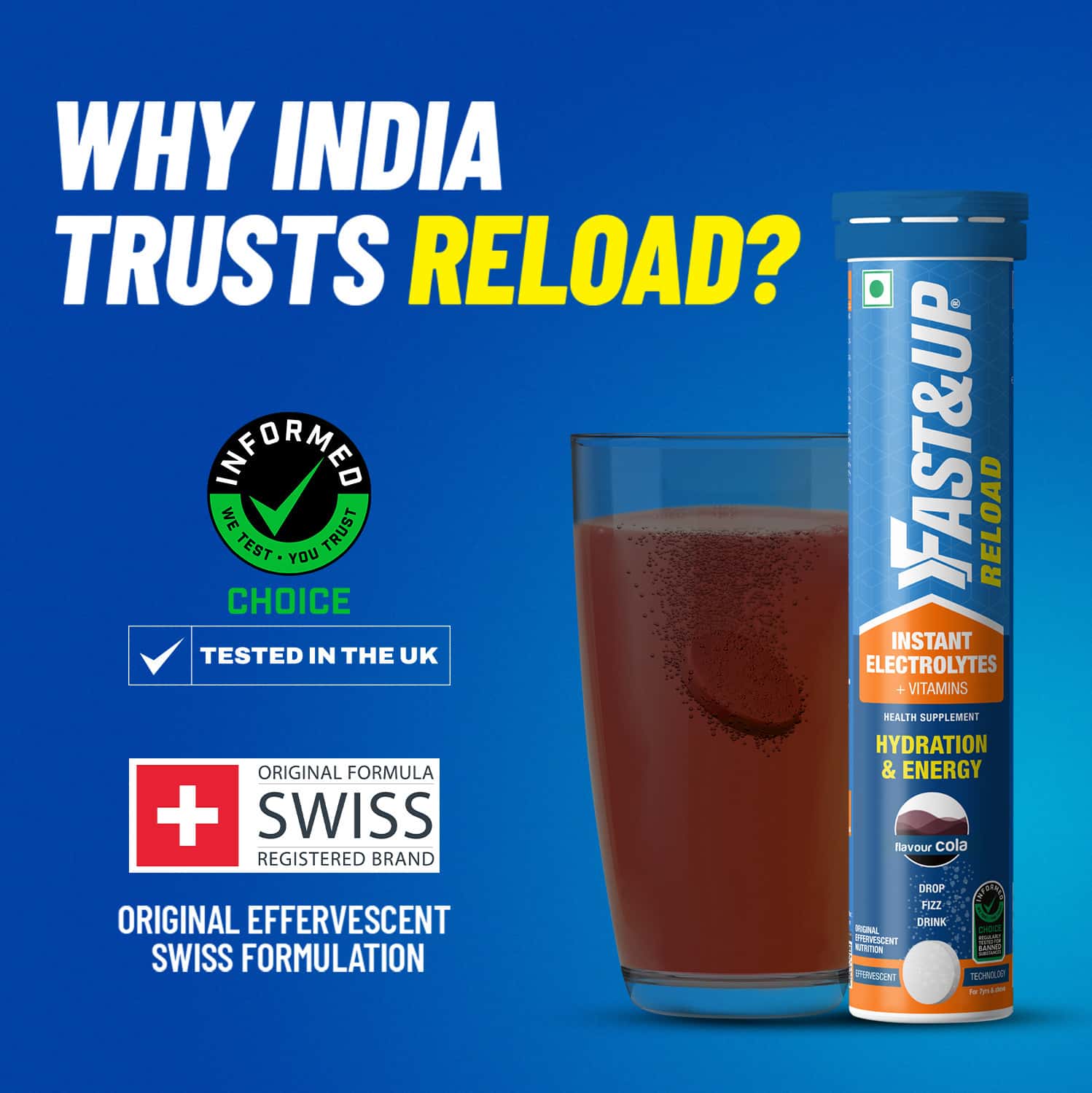 Buy FAST&UP RELOAD HYDRATION WITH ELECTROLYTES - EFFERVESCENT TABLETS ...