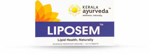 Buy KERALA AYURVEDA LIPOSEM CHOLESTROL CONTROL TABLETS BOX OF 100 'S ...