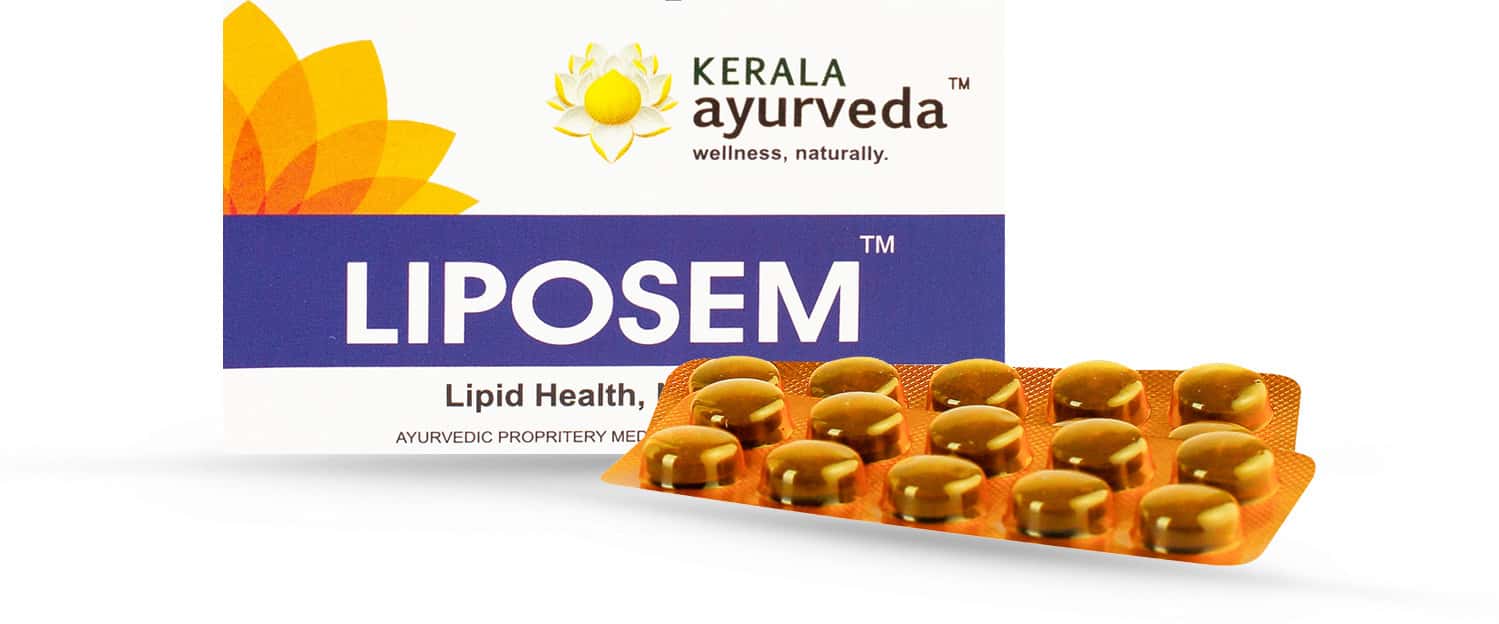 Buy KERALA AYURVEDA LIPOSEM CHOLESTROL CONTROL TABLETS BOX OF 100 'S ...