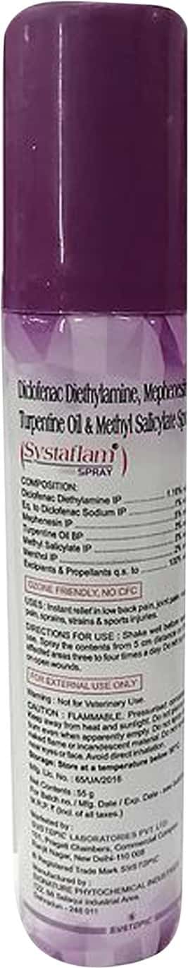 Buy SYSTAFLAM SPRAY 55GM Online & Get Upto 60% OFF at PharmEasy