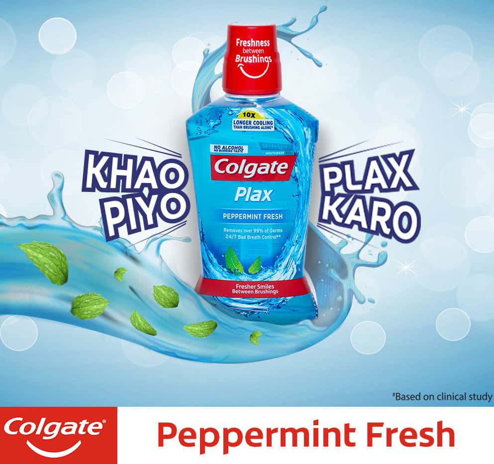 Buy Colgate Plax Peppermint Alcohol-Free Mouthwash Bottle Of 500 Ml ...