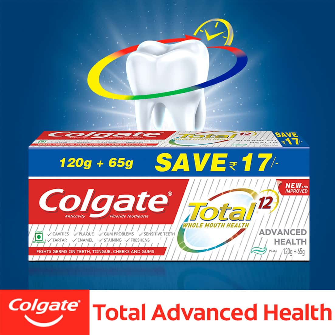 Buy COLGATE TOOTHPASTE-TOTAL ADVANCE HEALTH - 185 G - ADVANCED ...
