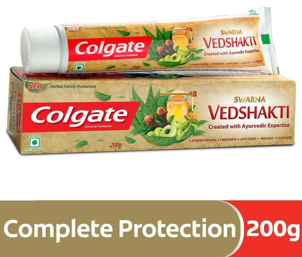 Buy Colgate Swarna Vedshakti Toothpaste - 200 Gm Online at Flat 18% OFF ...