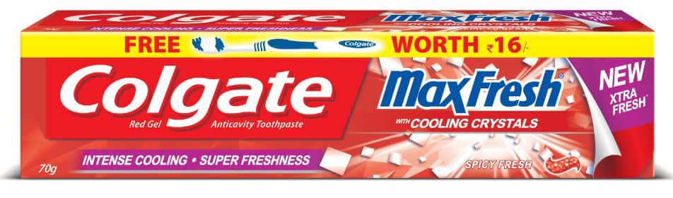 Buy Colgate Maxfresh Red Gel Toothpaste- 70 G With Free Toothbrush ...