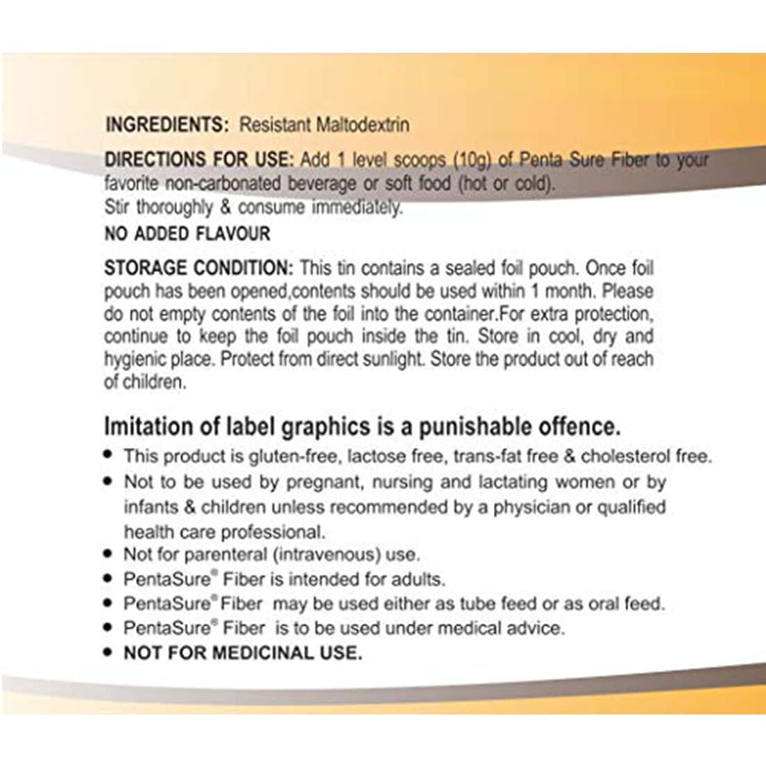 Buy PENTASURE FIBER SUPPLEMENT TIN OF 100 G Online & Get Upto 60% OFF ...