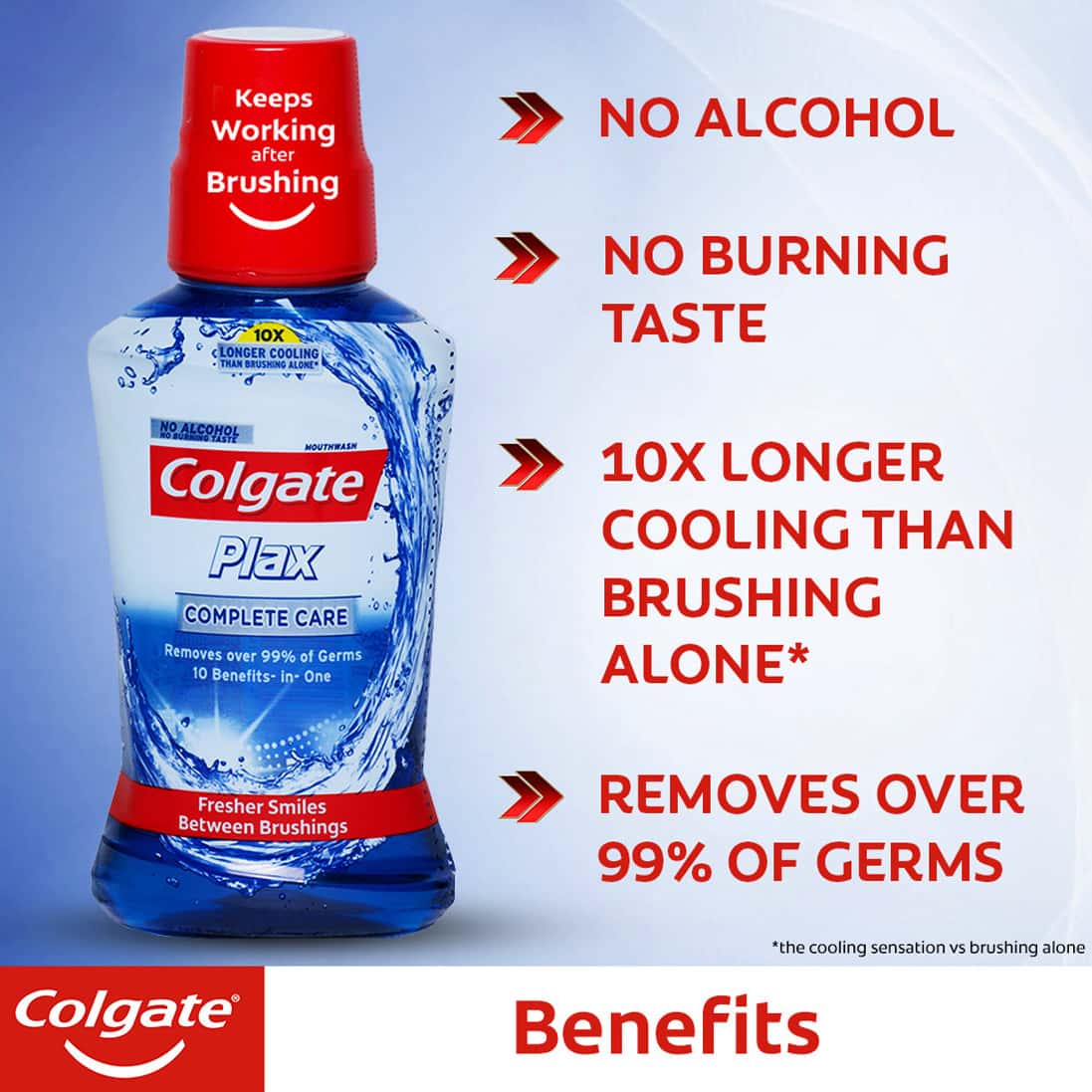 Buy COLGATE PLAX COMPLETE CARE ALCOHOL - FREE MOUTHWASH - 250 ML Online ...
