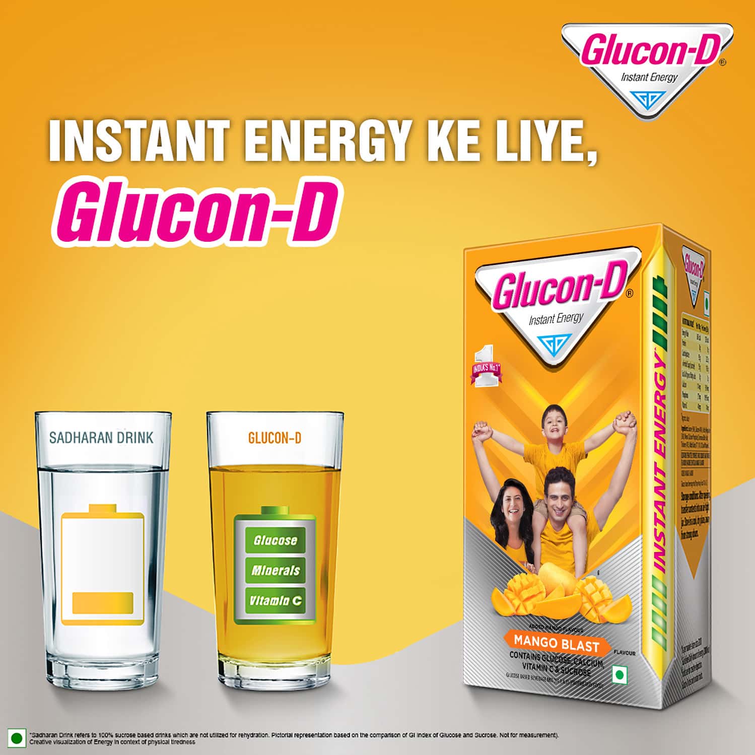 Buy GLUCON-D MANGO BLAST GLUCOSE POWDER WITH FREE SIPPER 1KG REFILL ...