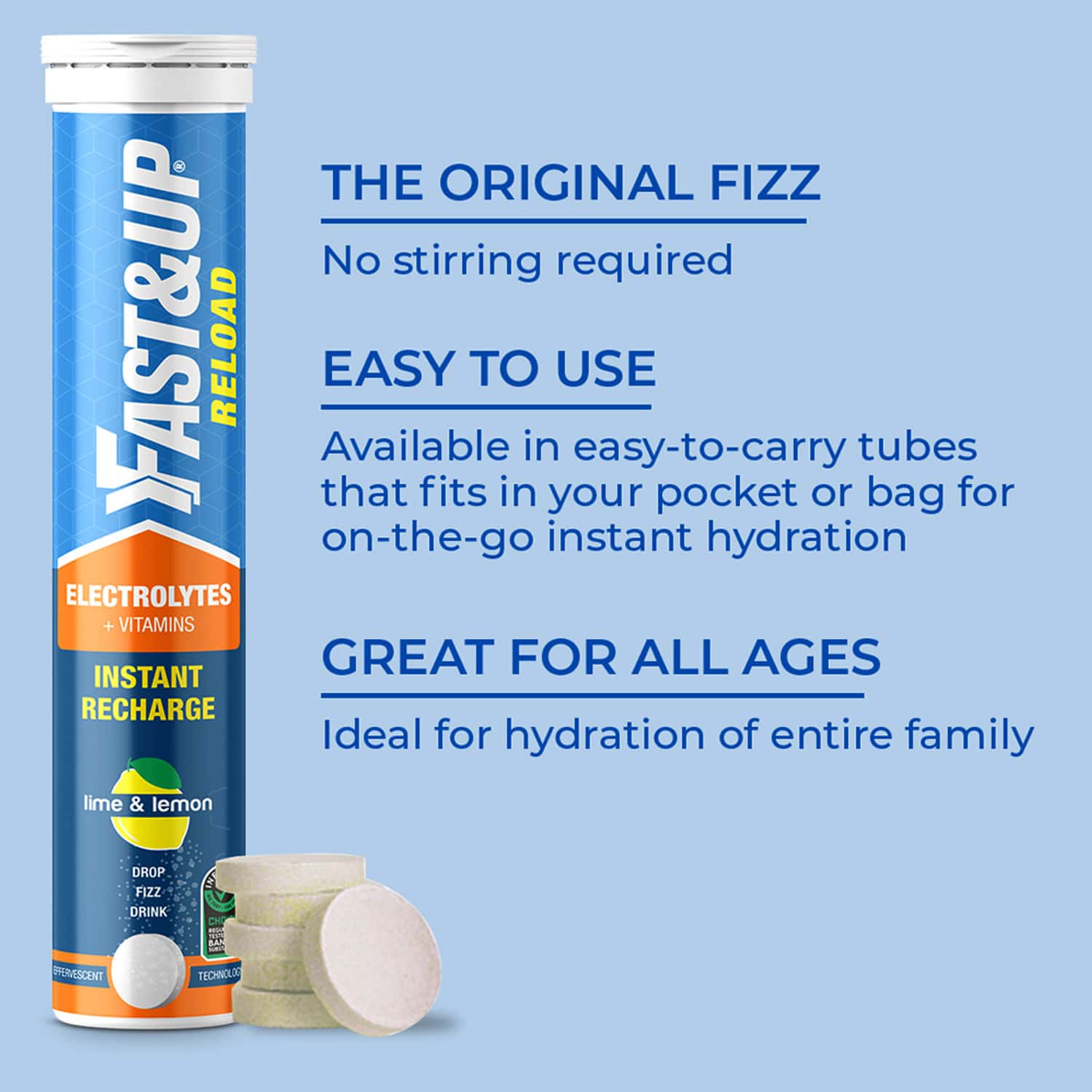 Buy FAST&UP RELOAD HYDRATION & ENERGY DRINK WITH ELECTROLYTES- 20 ...