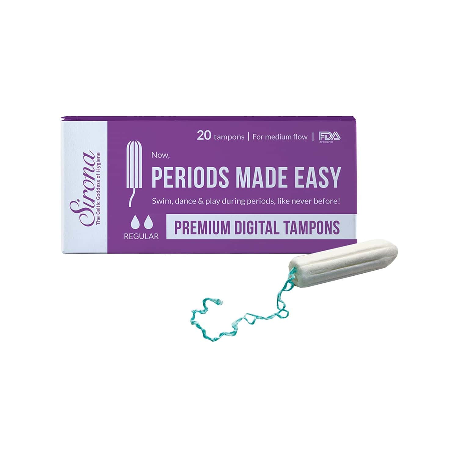 Buy SIRONA FDA APPROVED PREMIUM DIGITAL TAMPON (REGULAR FLOW) - 20 ...