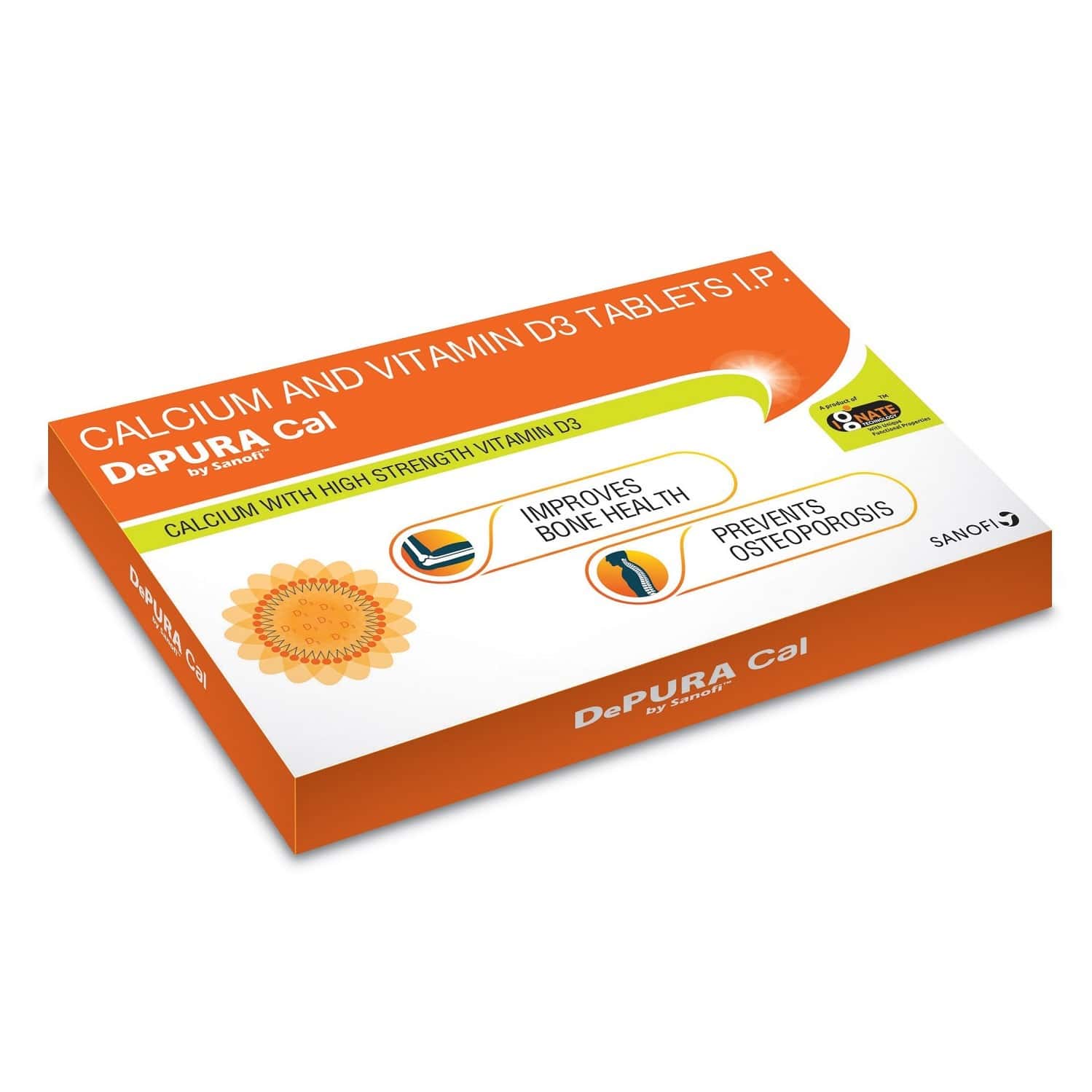 Buy DEPURA CAL CALCIUM AND VITAMIN D3 1000 IU TABLETS IMPROVES BONES ...