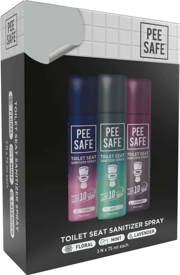 Buy PEE SAFE - TOILET SEAT SANITIZER SPRAY 300 ML WASHROOM PACK - MINT ...
