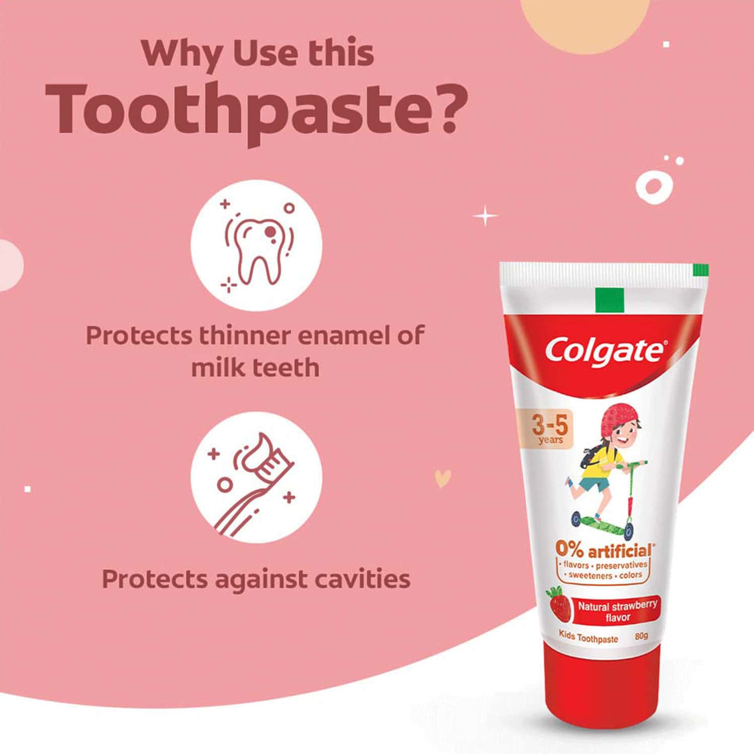 Buy COLGATE TOOTHPASTE FOR KIDS (3-5 YEARS) NATURAL STRAWBERRY FLAVOUR ...