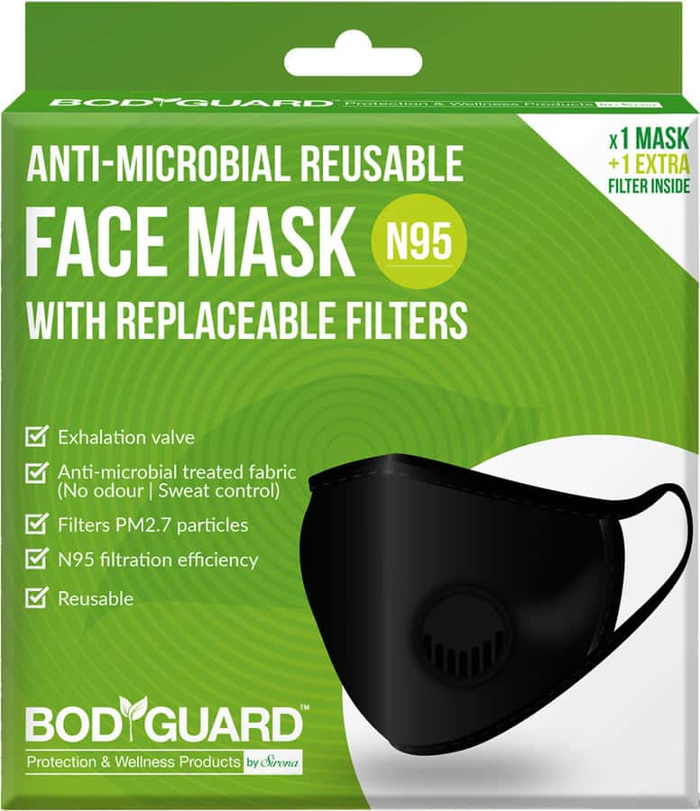Buy BODYGUARD BREATHE EASY EVERYDAY REUSABLE ANTI POLLUTION MASK - 1 ...