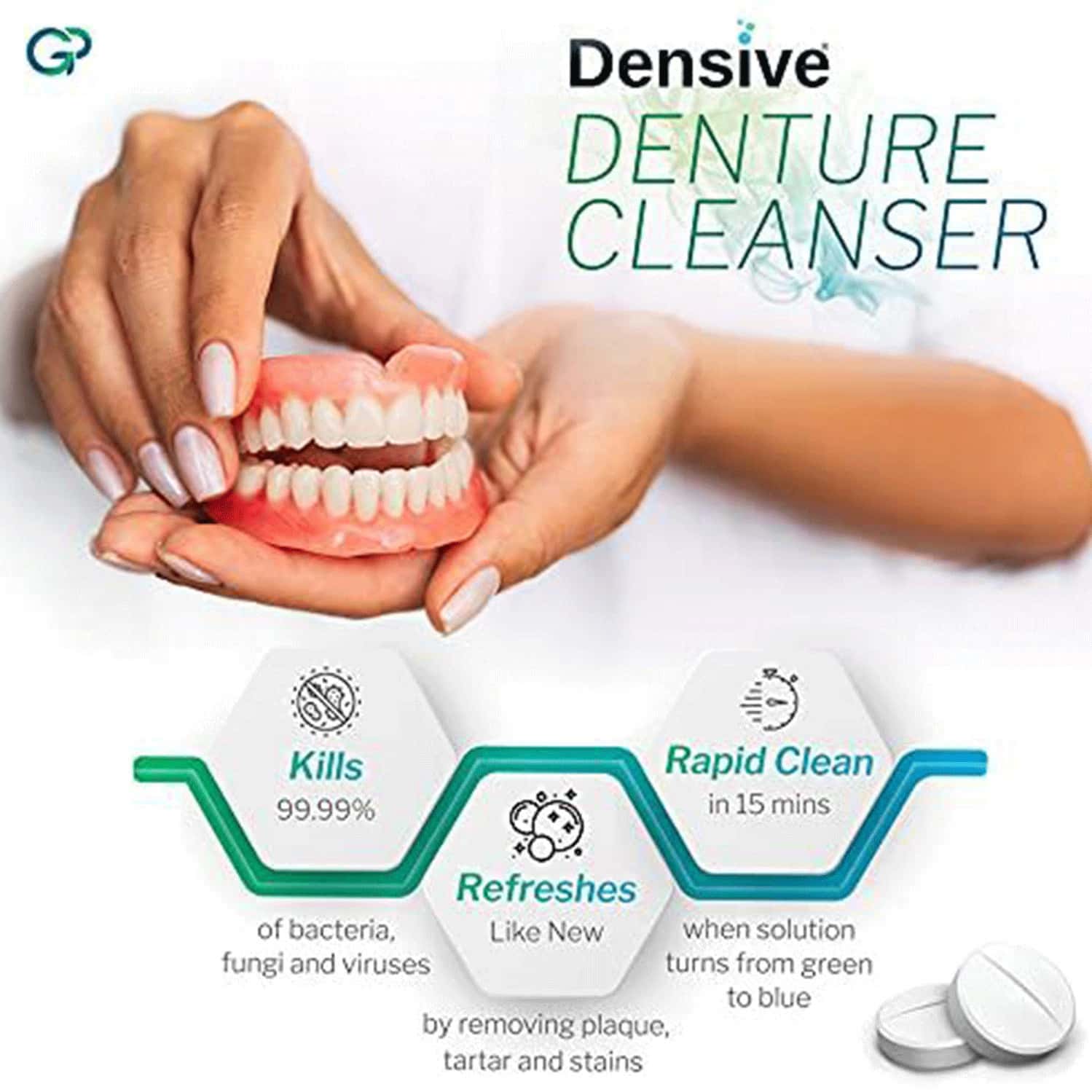 Buy DENSIVE DENTURE CLEANSER TABLET ANTIMICROBIAL DENTURE CLEANER STRIP ...