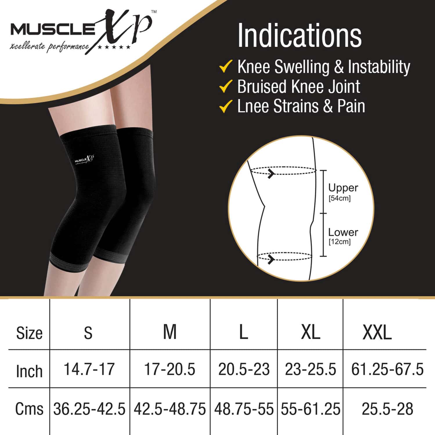 Buy MUSCLEXP DRFITNESS+ KNEE CAP & BRACE KNEE COMPRESSION KNEE BRACE ...