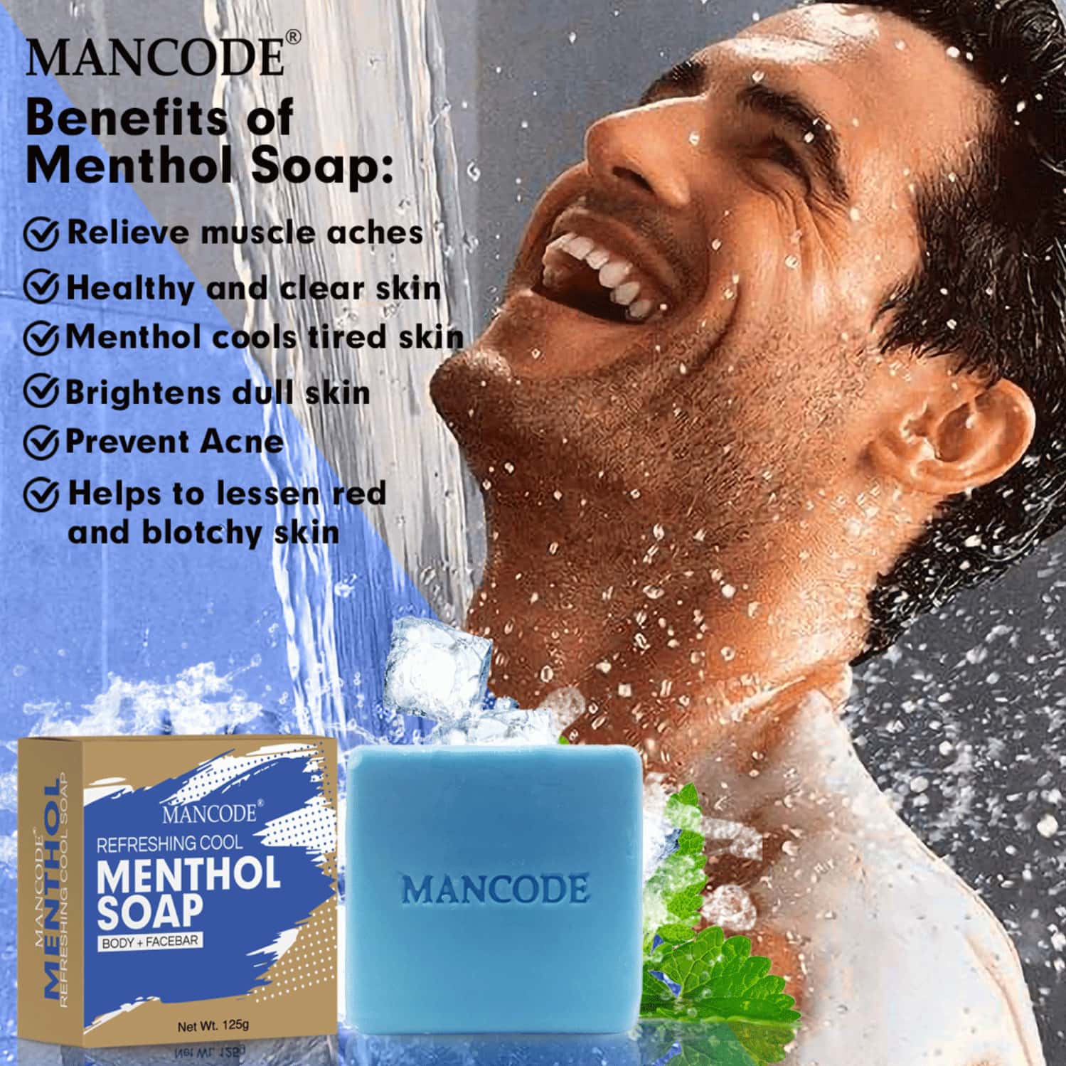 Buy MANCODE REFRESHING COOL MENTHOL SOAP 125GM Online & Get Upto 60% OFF at PharmEasy