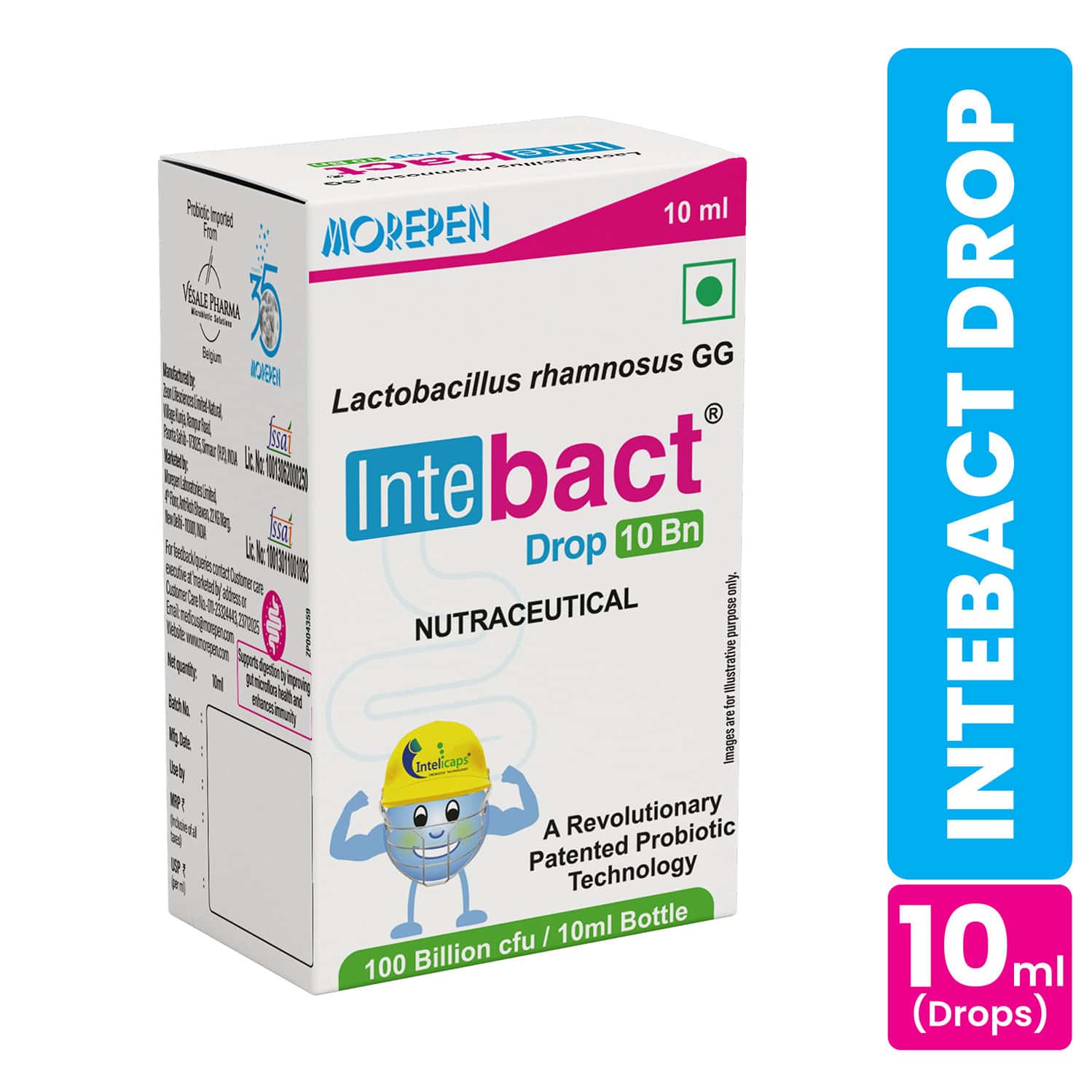 Buy MOREPEN INTEBACT DROPS 10BN PROBIOTICS SUPPLEMENT FOR DIGESTIVE ...