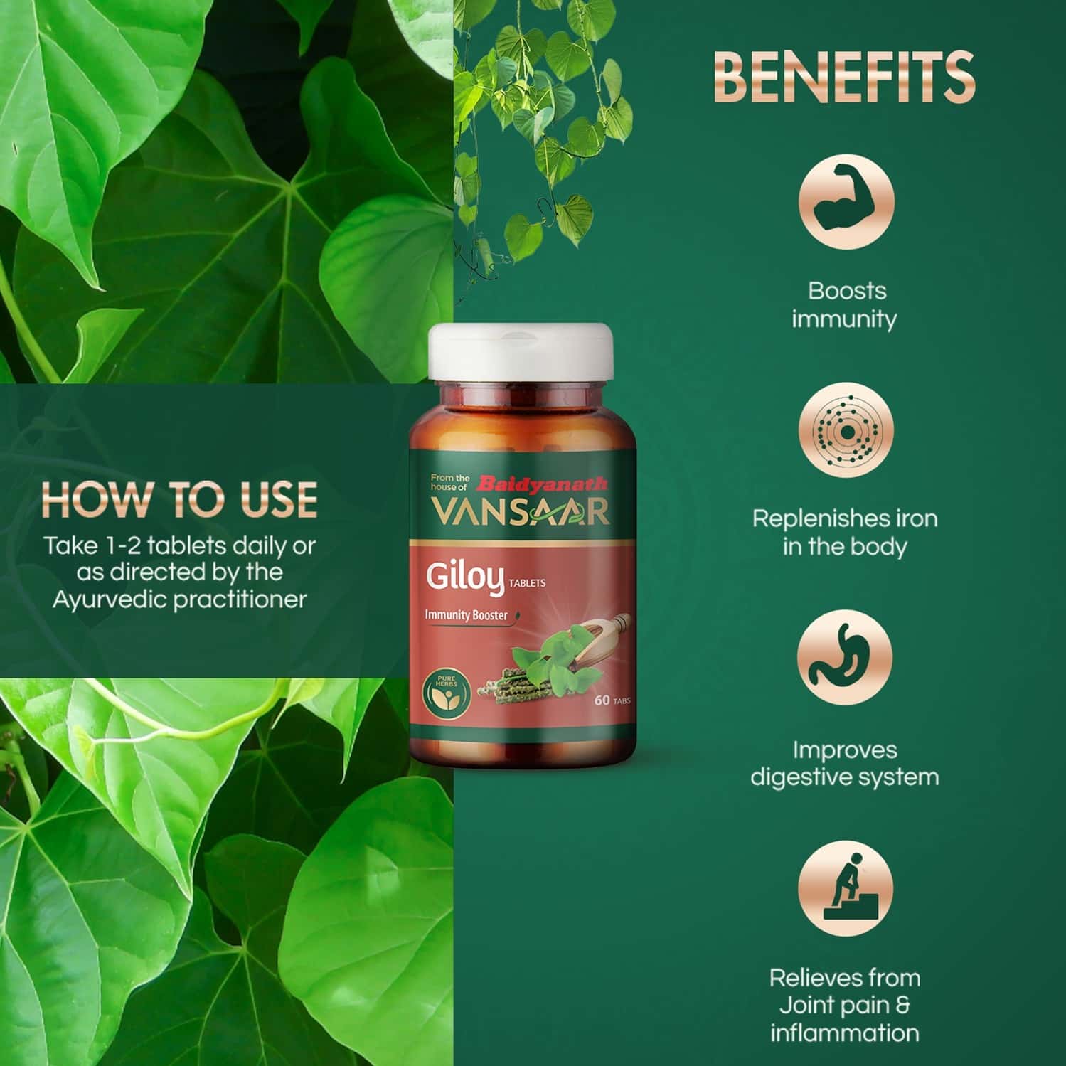 Buy VANSAAR GILOY TABLETS 60 TABLET Online & Get Upto 60% OFF at PharmEasy