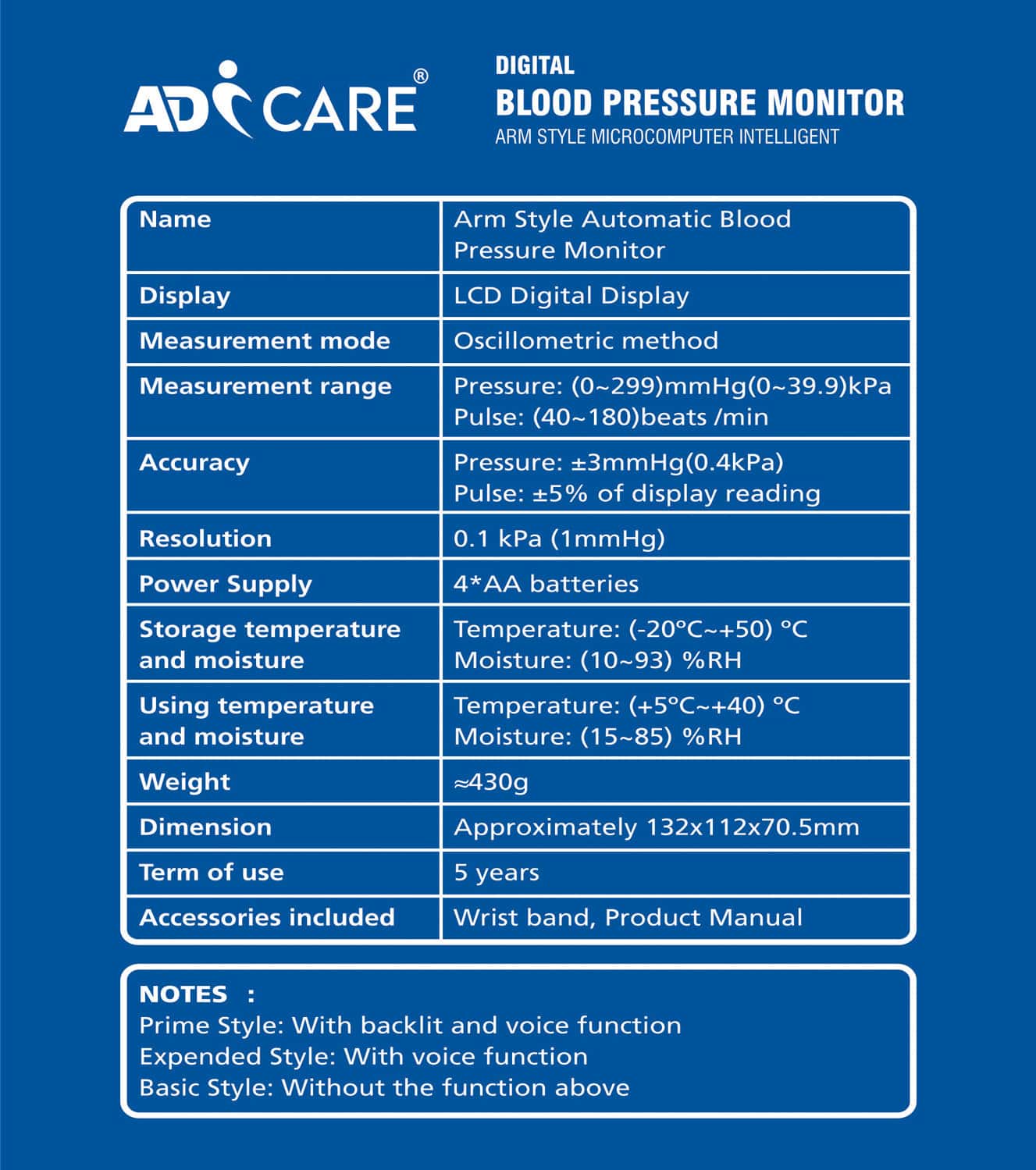 Buy ADICARE AUTOMATIC AND ADVANCE FEATURE DIGITAL BLOOD PRESSURE ...