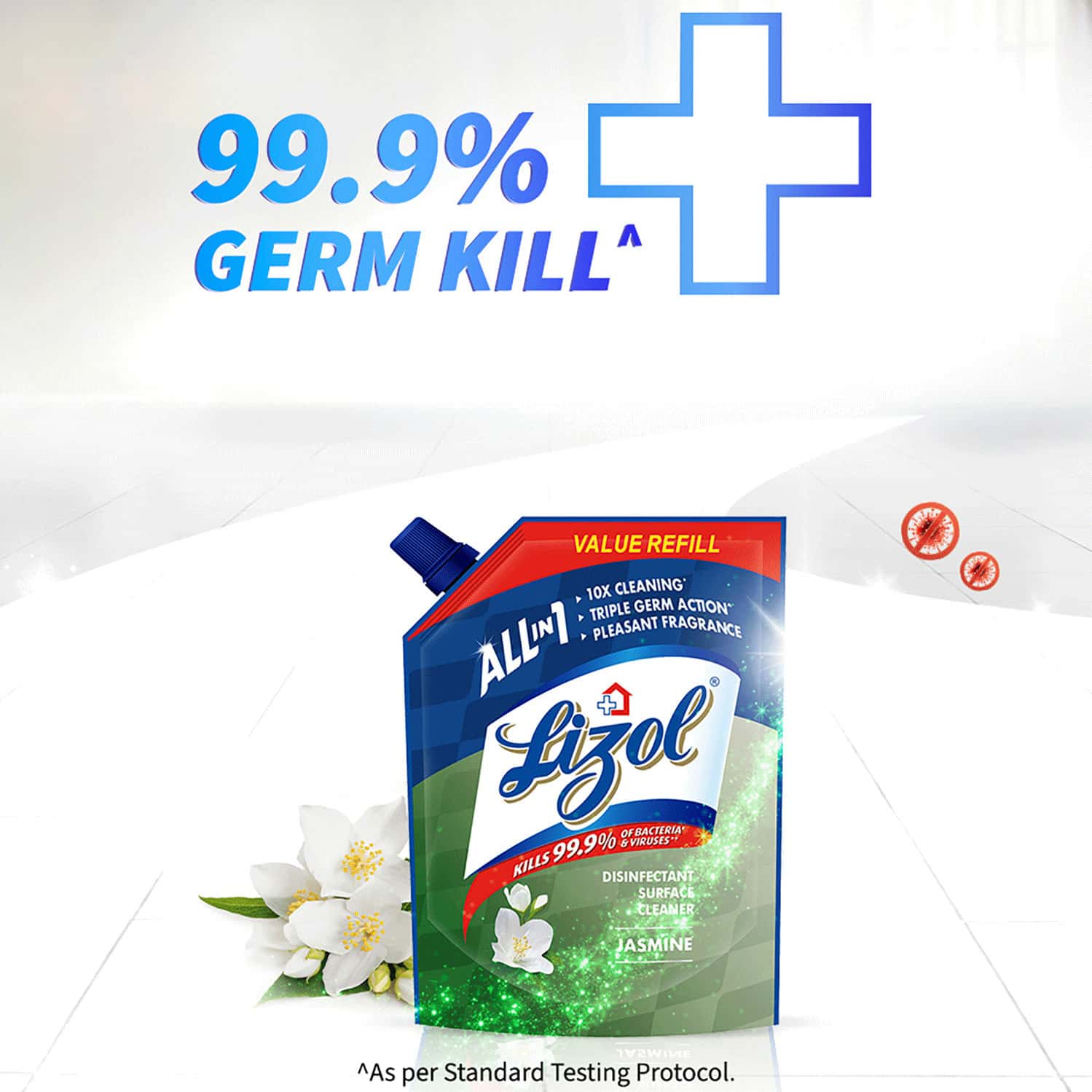 Buy LIZOL ALL IN 1 DISINFECTANT SURFACE & FLOOR CLEANER REFILL PACK ...